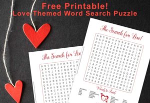 FREE PRINTABLE – VALENTINE’S DAY OR WEDDING WORD SEARCH PUZZLE – Lemon ...